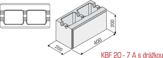 KBF 20-7 A Černá s drážkou | KB-BLOK